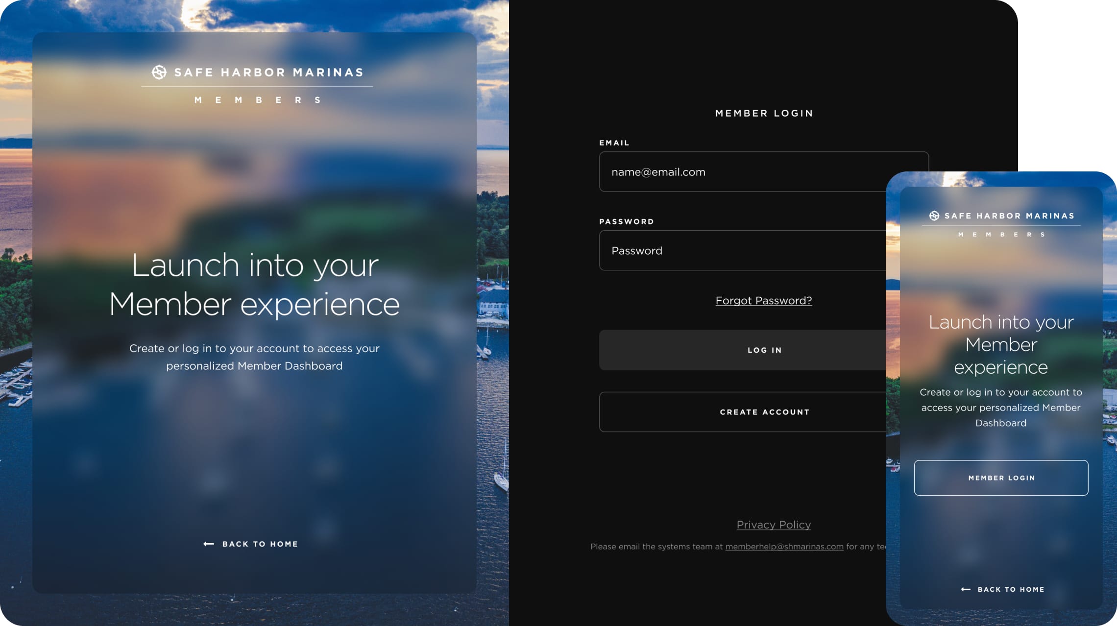 Safe Harbor Member Portal - Tegan Digital